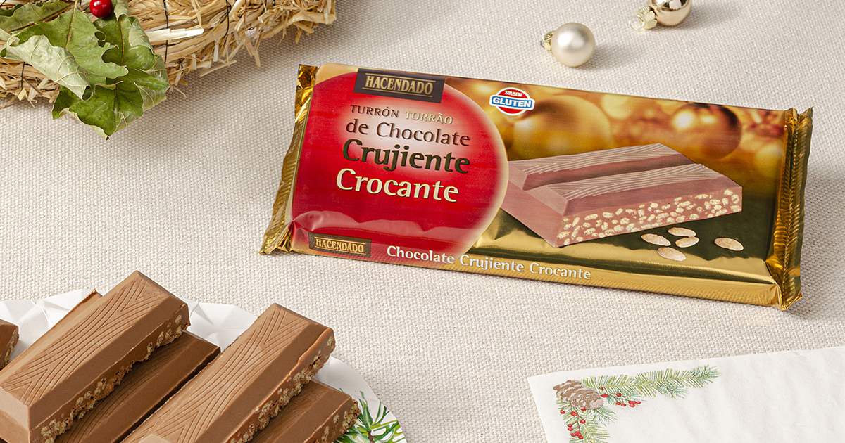 El turrón de chocolate crujiente de Mercadona que triunfa cada año para ...