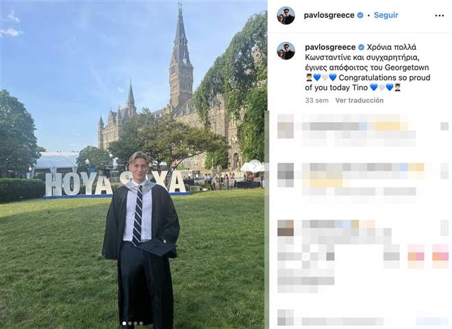 Constantine Alexios, el hijo de Marie Chantal artista, graduado en ...