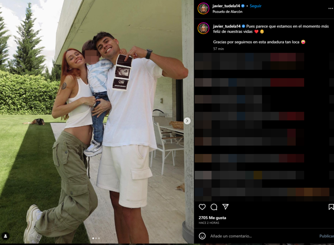 La tierna imagen de Javi Tudela y Marina Romero tras anunciar que van a ser padres por segunda vez