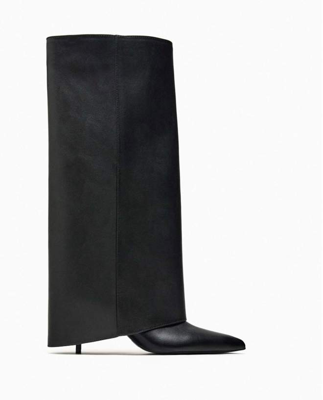 Zara agotará las botas polaina que lleva Laura Matamoros: altas, con ...