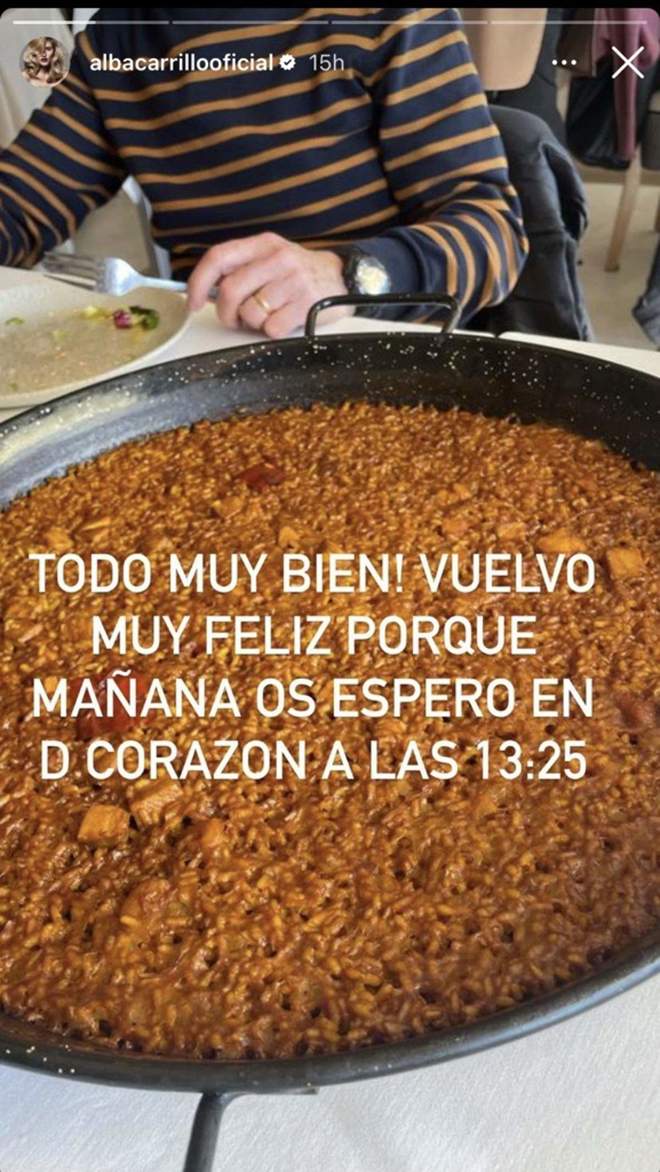 El importante avance que ha dado una ilusionada Alba Carrillo con su ...